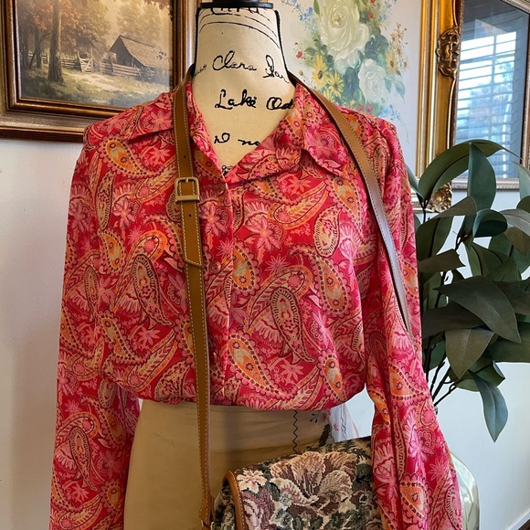 Apostrophe | Tops | Vintage Apostrophe Pink Paisley Blouse Size Ml ...